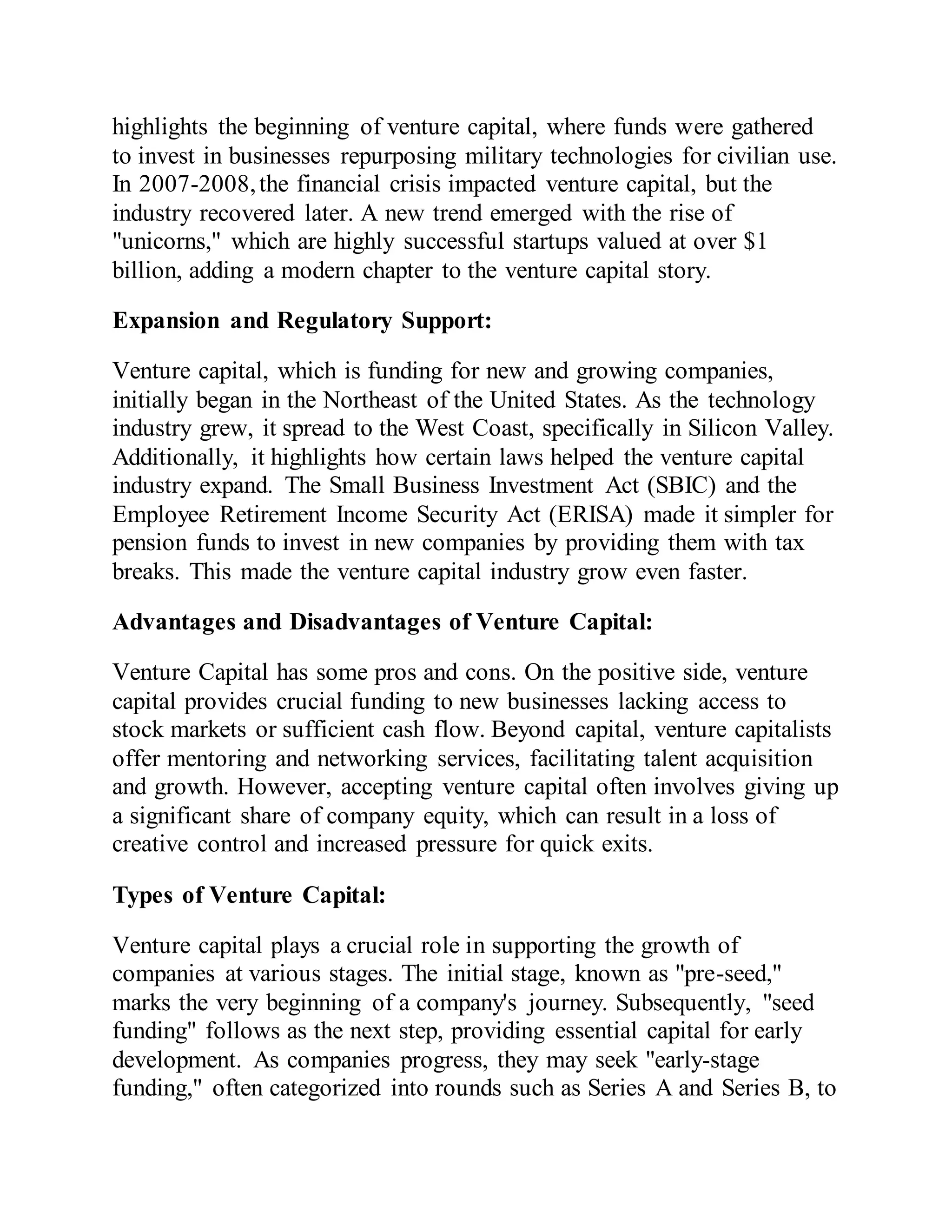 The Evolution and Impact of Venture Capital on Innovation and ...