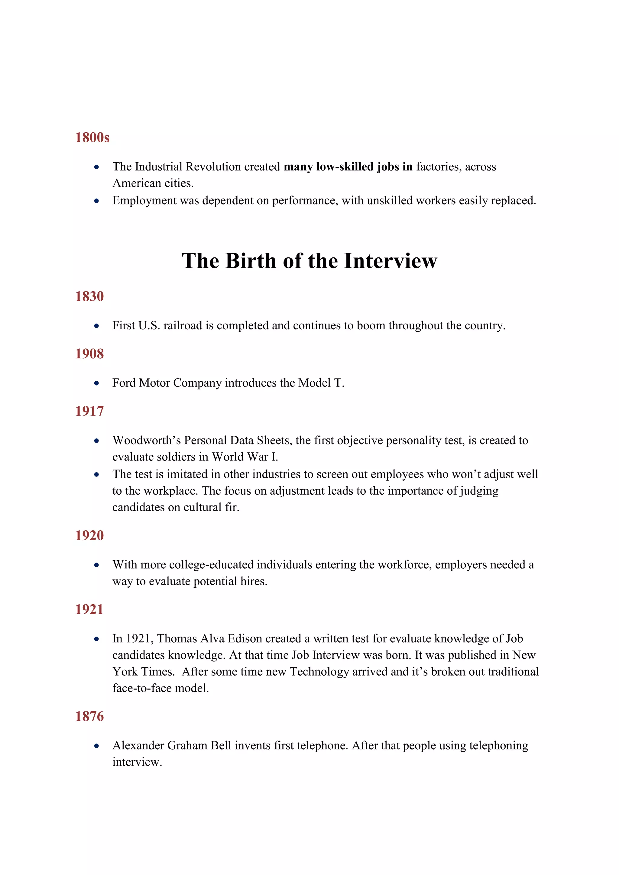 The Evolution of Job Interviews | PDF