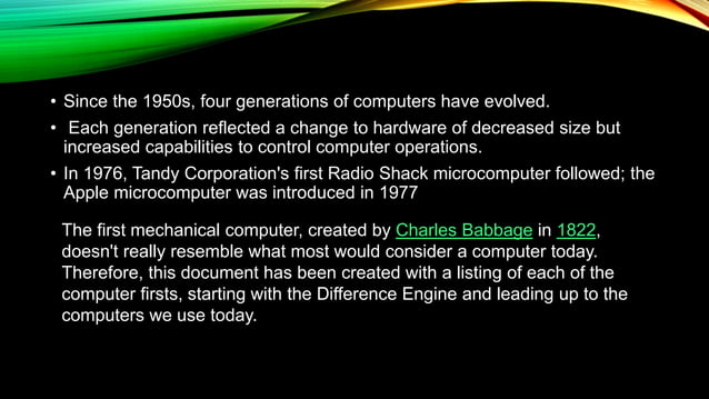 The Evolution of I.C.T through the years | PPT