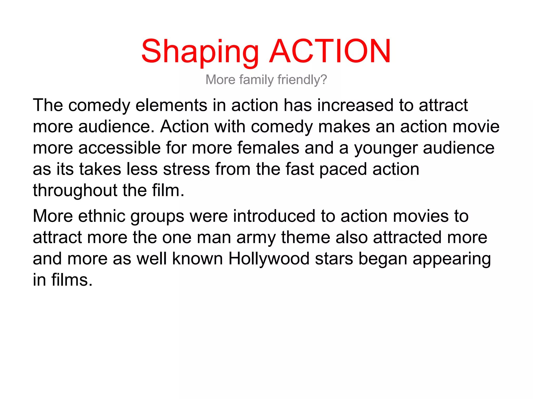 The evolution of action film genre | PPT