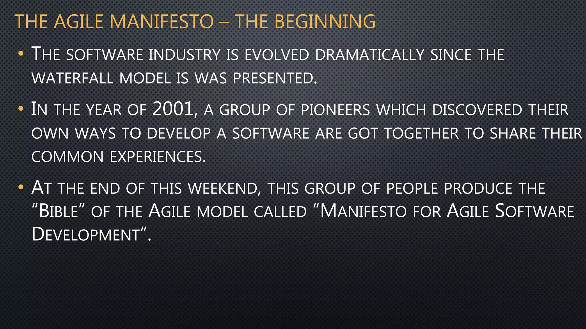The evolution of agile development process | PPTX