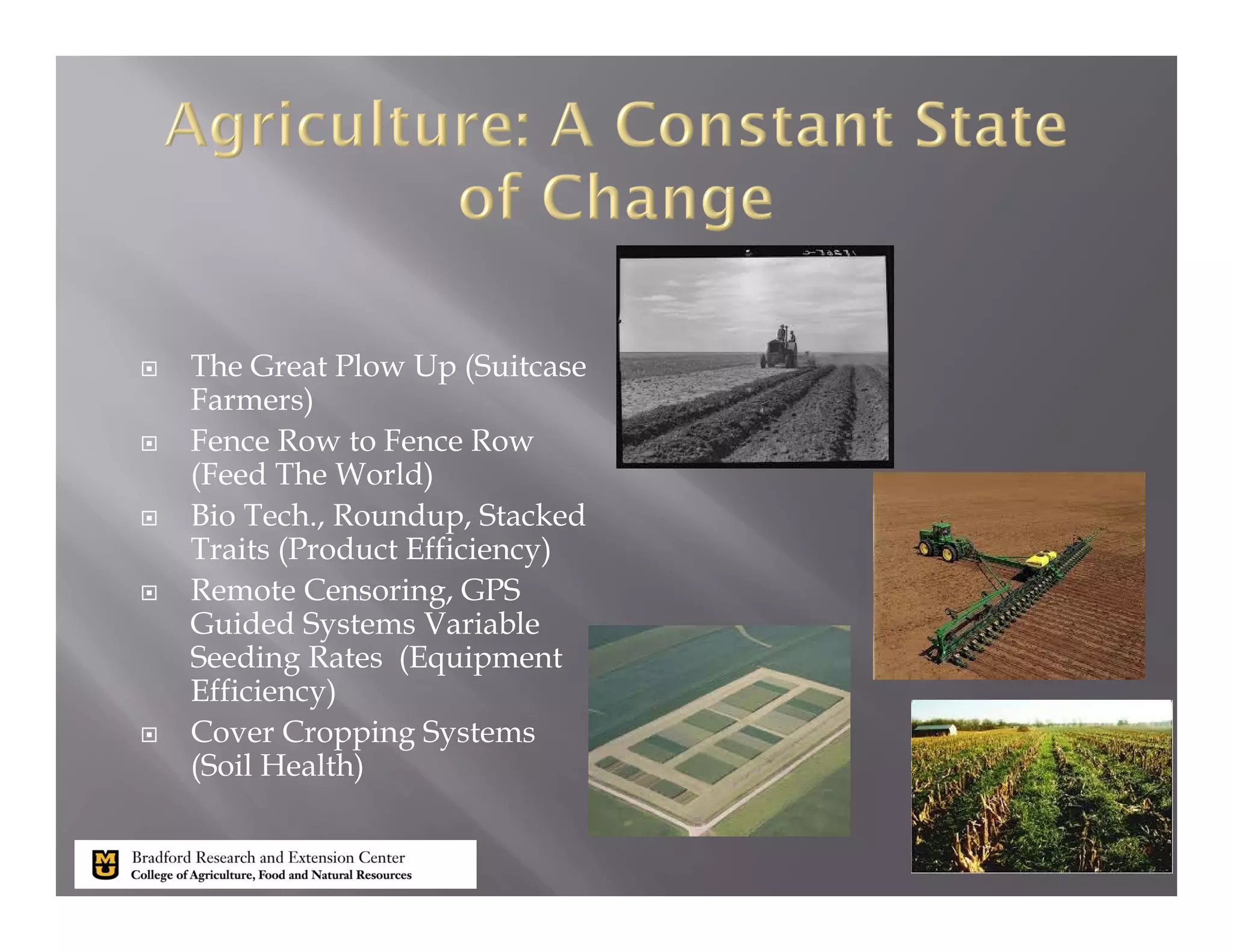 The evolution of agriculture | PDF