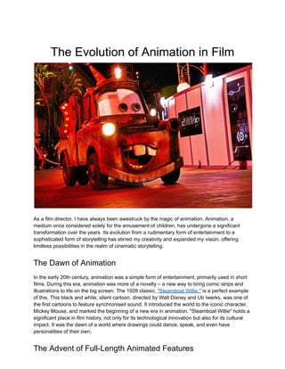 The Evolution of Animation in Film - Mark Murphy Director | PDF