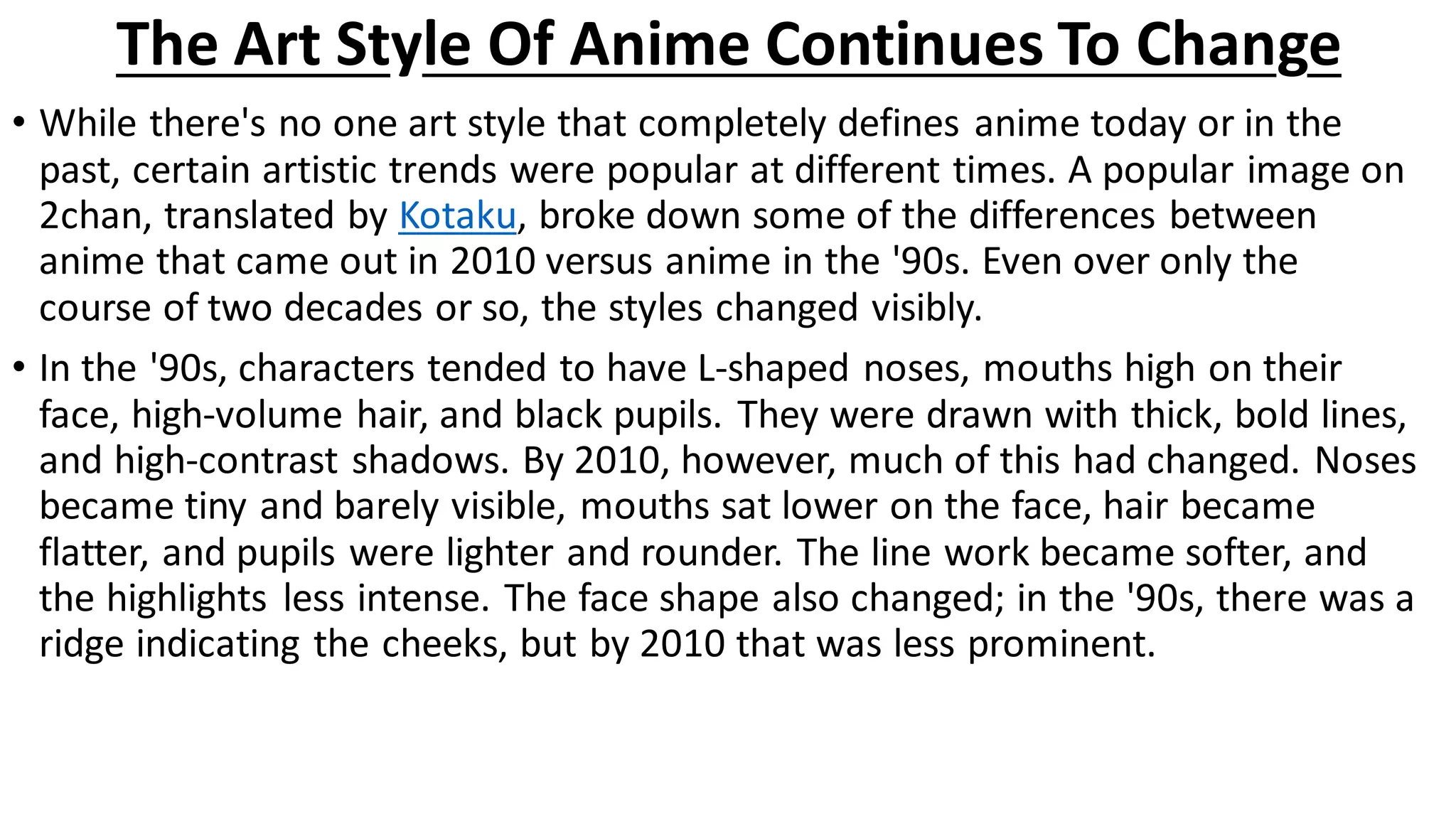 The evolution of anime | PDF