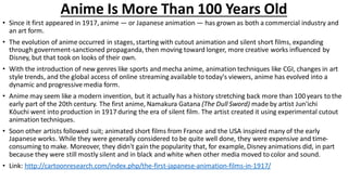 The evolution of anime | PPT