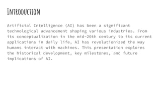 The Evolution of Artificial Intelligence: From Past to Present | PDF