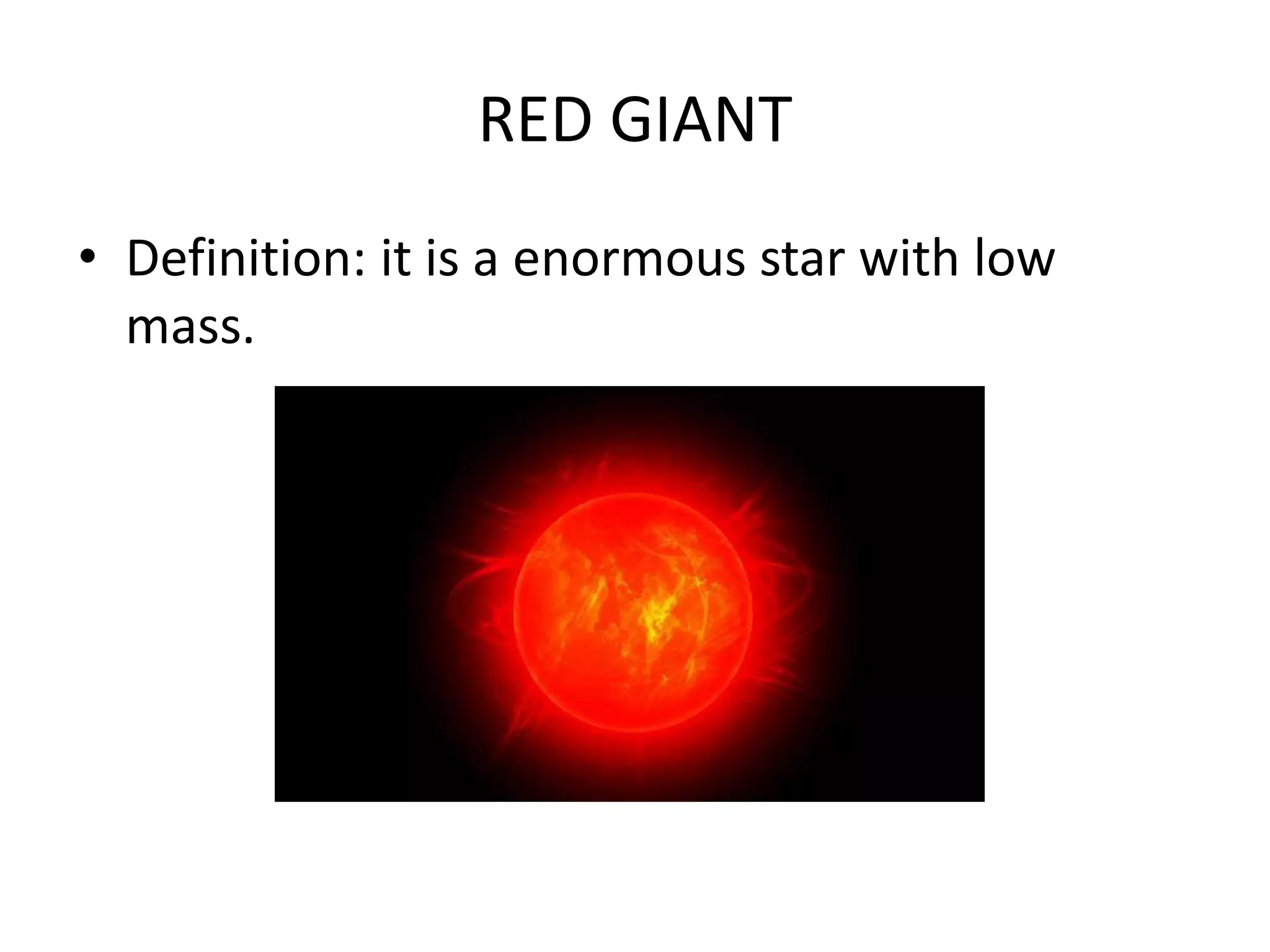 The evolution of a star. | PPTX