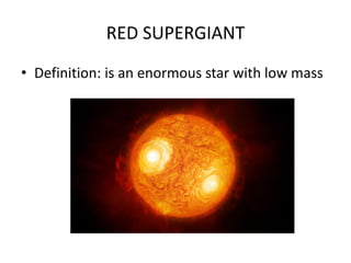 The evolution of a star. | PPT