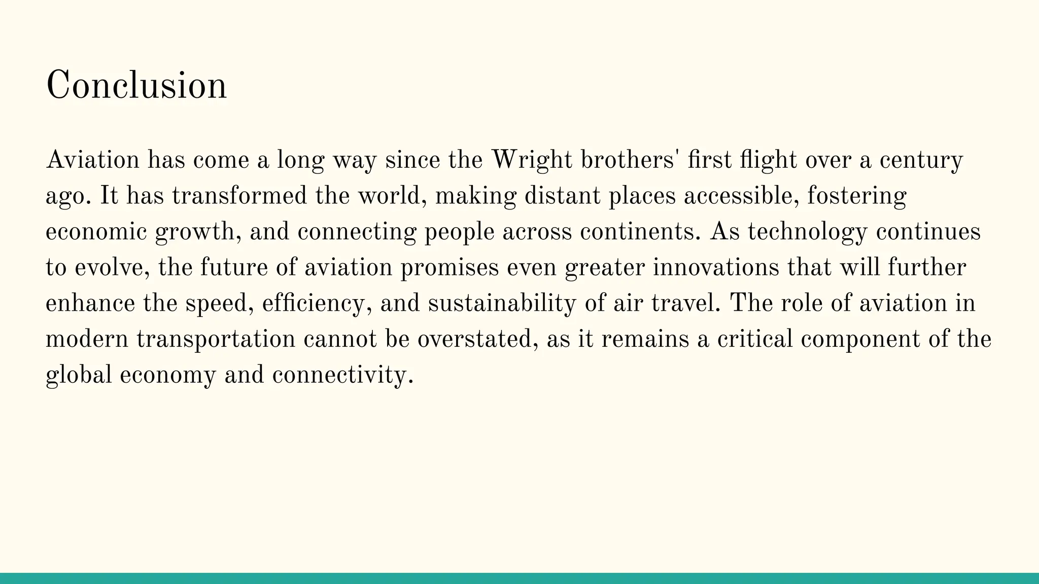 The Evolution of Aviation and Its Role in Modern Transportation | PDF