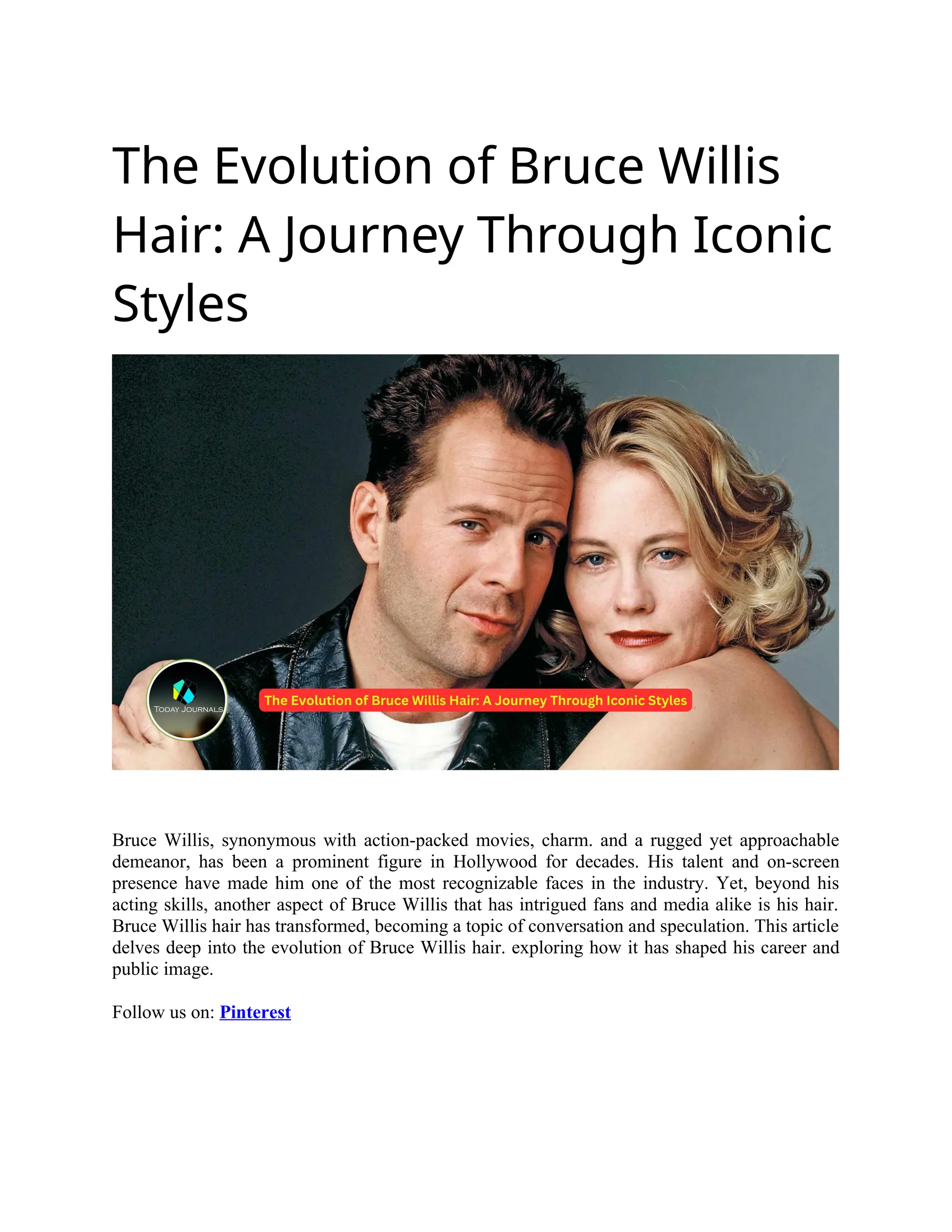 The Evolution of Bruce Willis Hair: A Journey Through Iconic Styles | DOCX