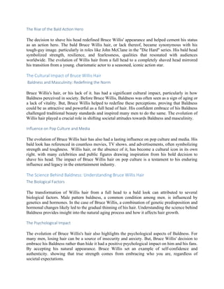 The Evolution of Bruce Willis Hair: A Journey Through Iconic Styles | DOCX