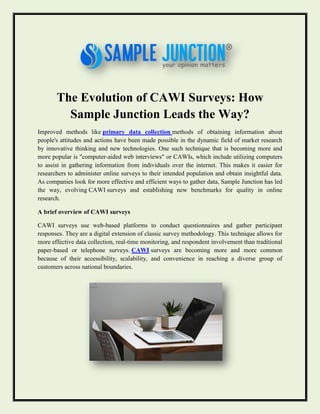 The Evolution of CAWI Surveys How Sample Junction Leads the Way | PDF