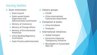 The evolution of Chinese Overseas Investment Guidelines | PPT