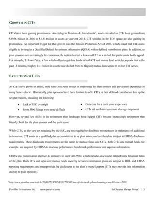 Plan Sponsors looking for lower-cost investment vehicles | PDF