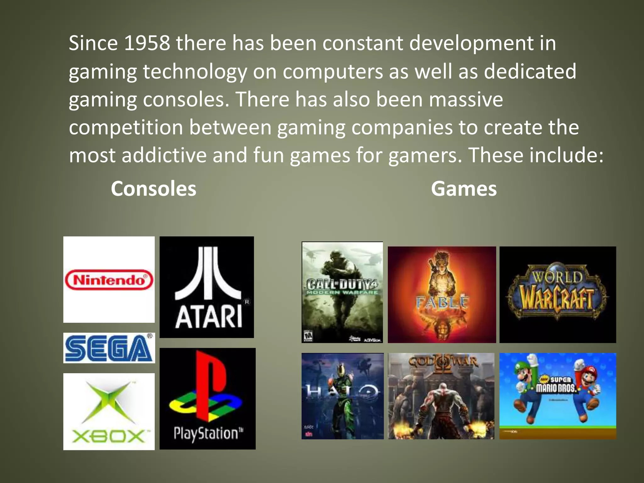 The evolution of computer games and its impact | PPTX