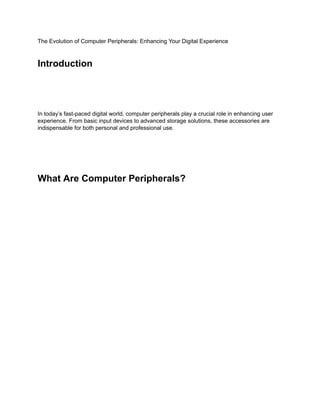 The Evolution of Computer Peripherals_ Enhancing Your Digital Experience.pdf