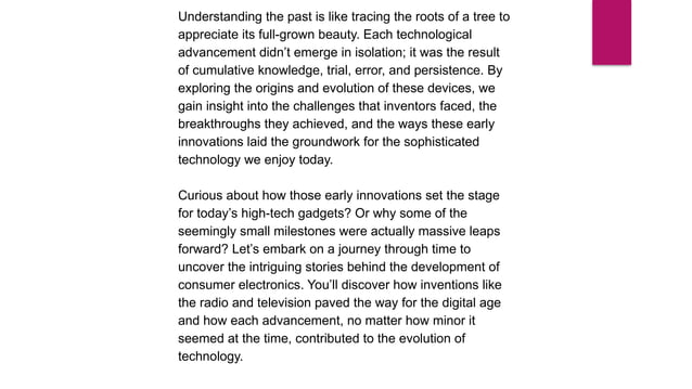 The Evolution Of Consumer Electronics Pptx