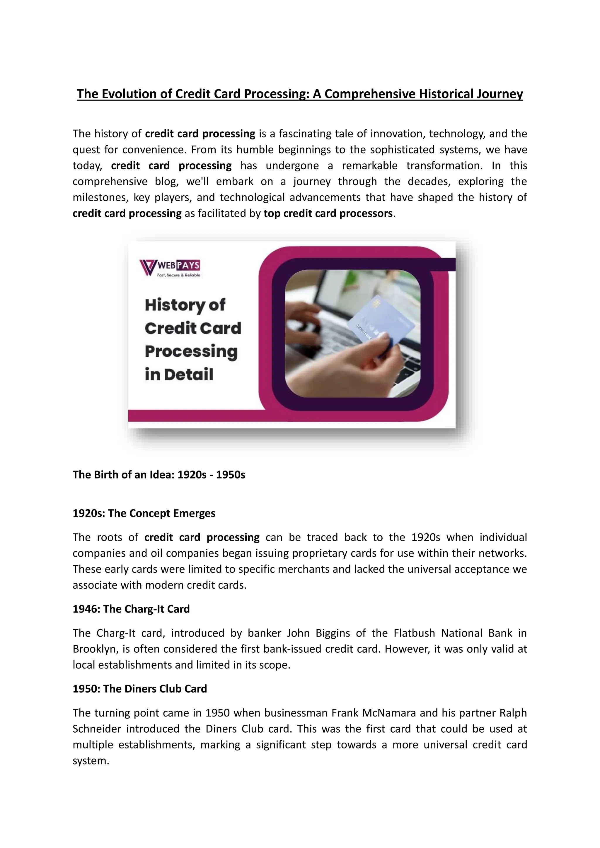 The Evolution of Credit Card Processing | PDF