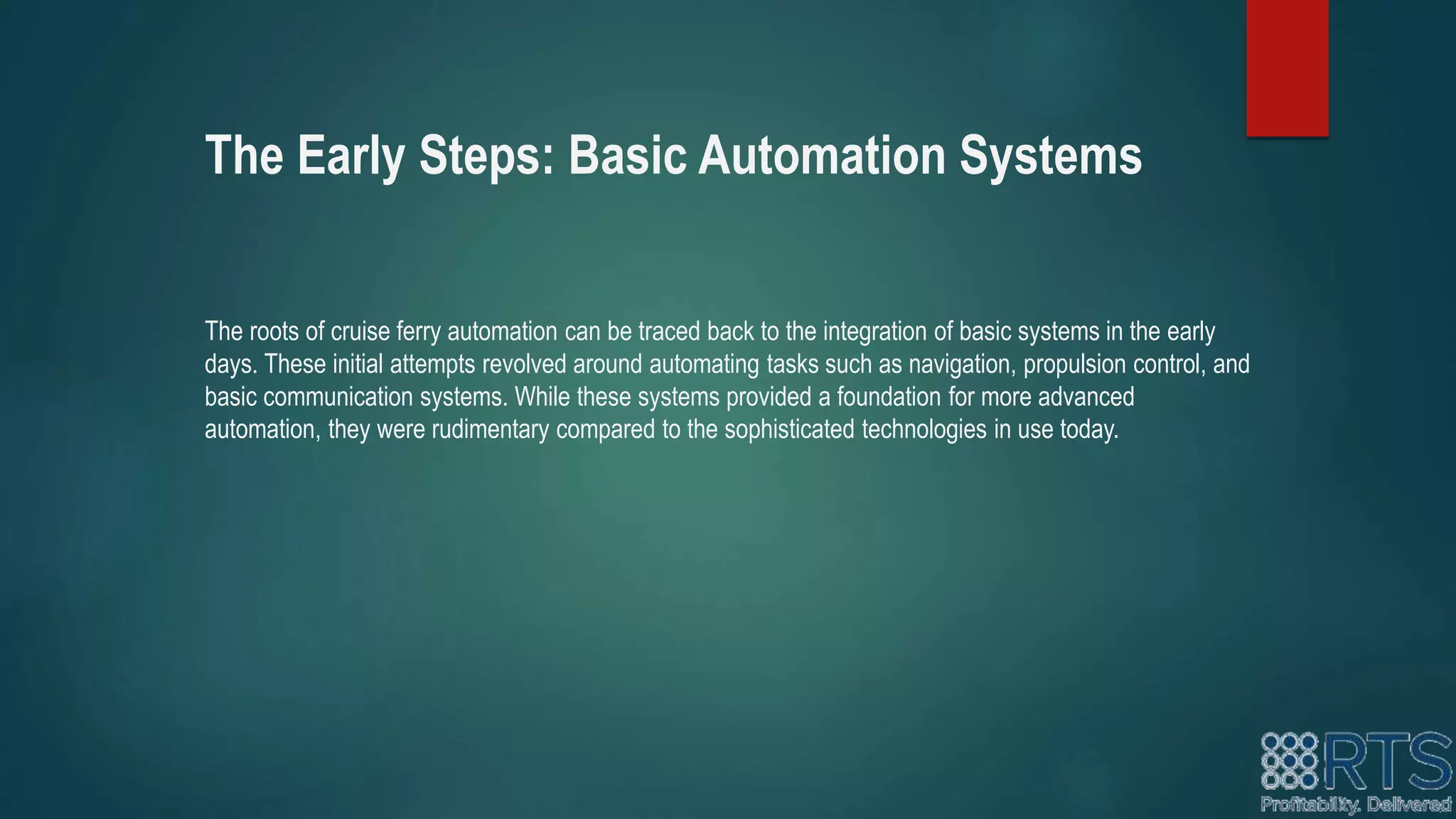 The Evolution of Cruise Ferry Automation.pptx | Cruises | Travel Type