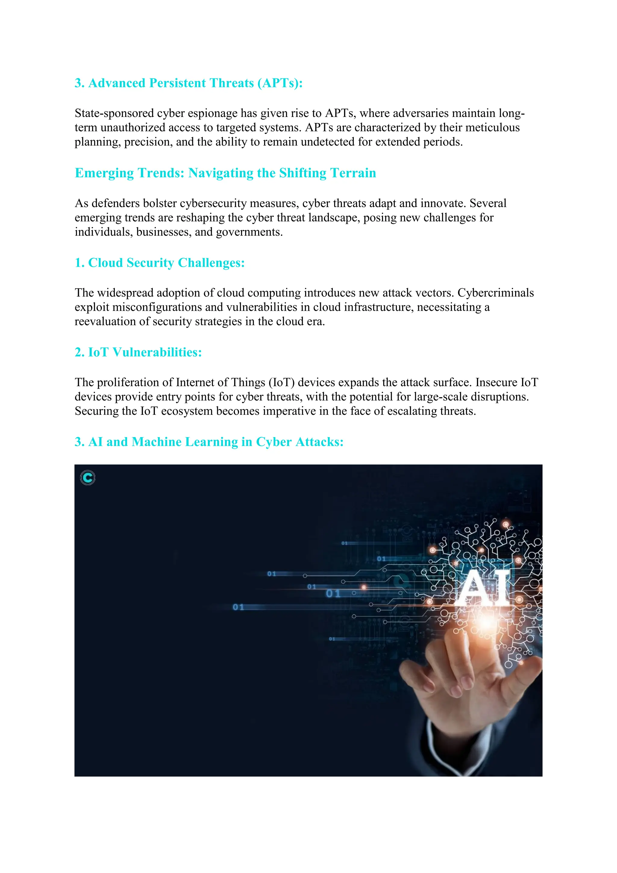 The Evolution of Cyber Threats: Past, Present, and Future Trends | PDF