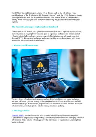 The Evolution of Cyber Threats: Past, Present, and Future Trends | PDF