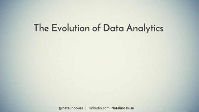 The evolution of data analytics | PDF