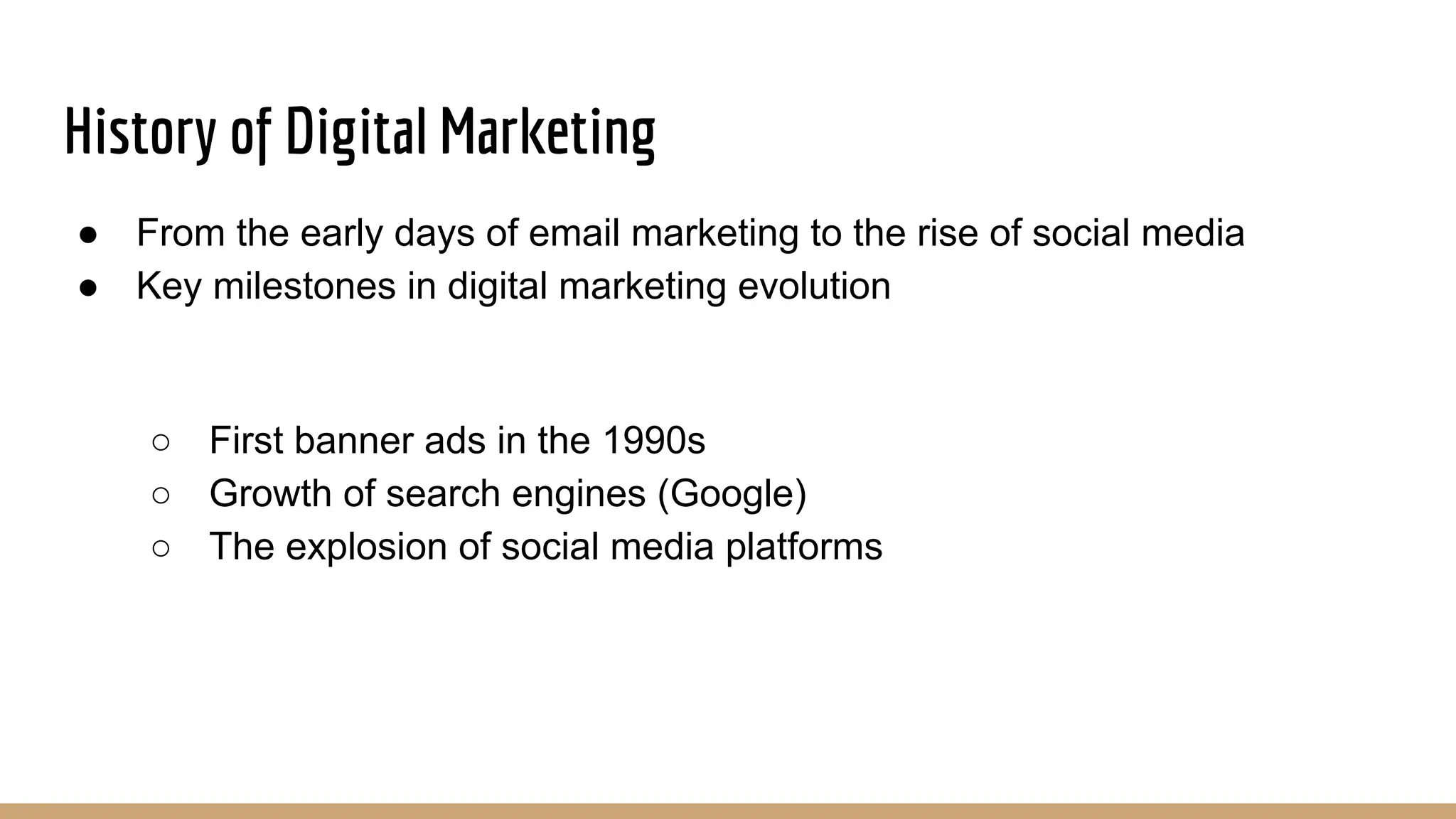 The Evolution of Digital Marketing - Meaning and more! | PDF
