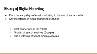 The Evolution of Digital Marketing - Meaning and more! | PDF