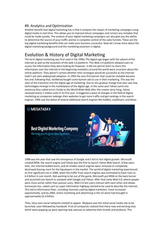 The Evolution Of Digital Marketing | Digital MArketing AGency Dubai ...