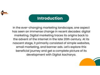 The Evolution of Digital Marketing: A Comprehensive Overview | PPT