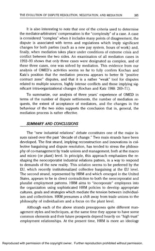 The evolution of dispute resolution, negotiation and mediation in ...