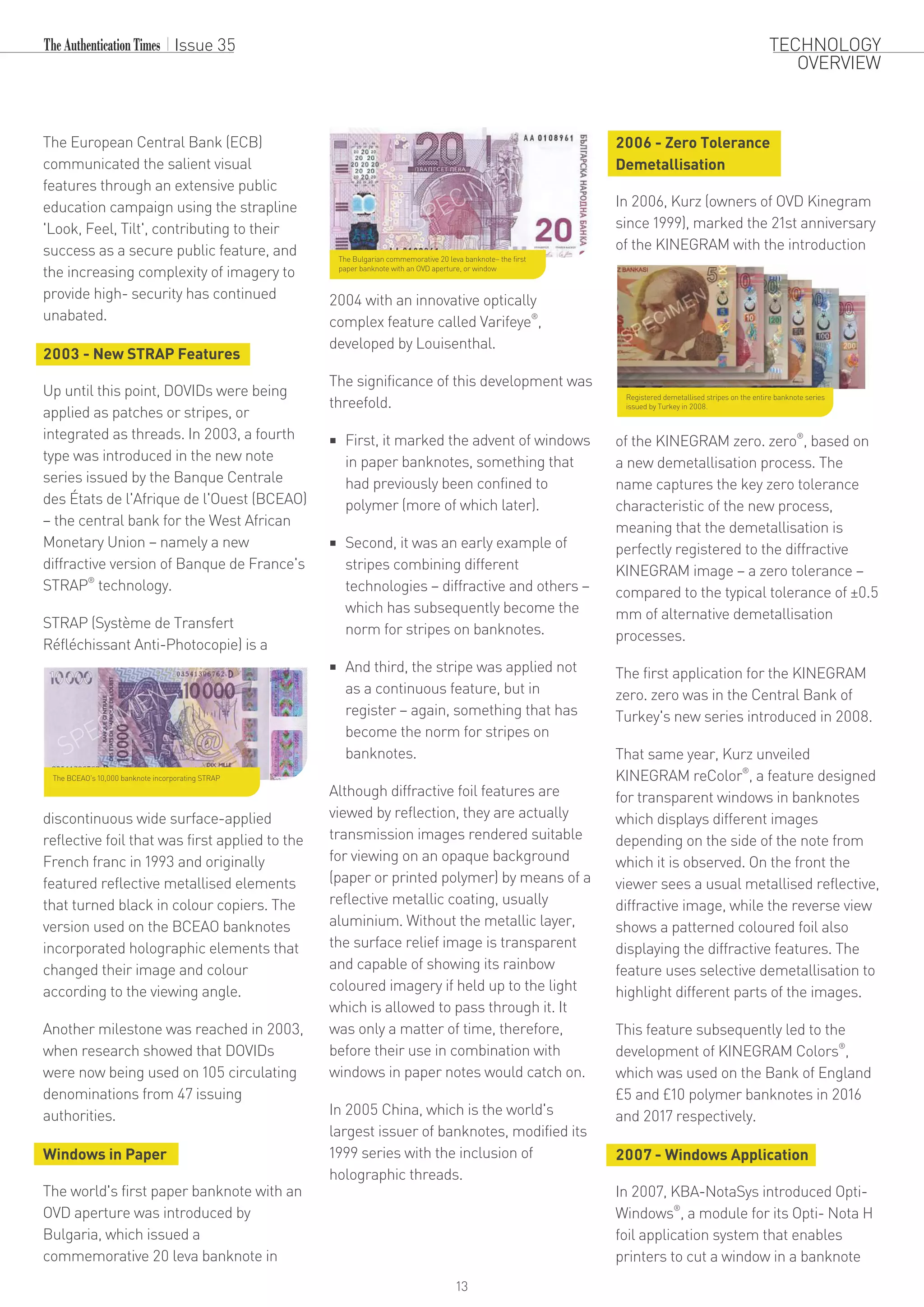 The Evolution of DOVID's on Banknotes | PDF