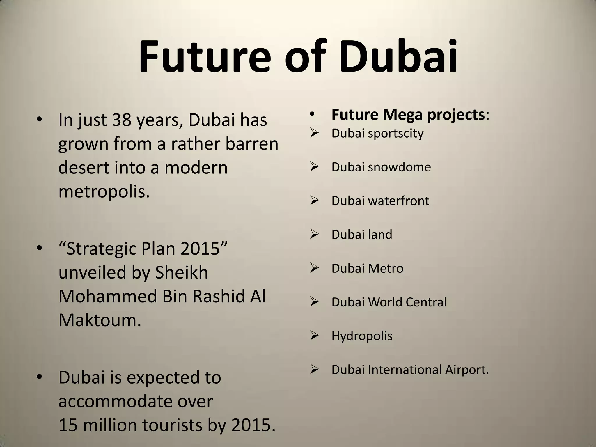 The evolution of DUBAI | PPTX