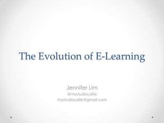 The Evolution of E-learning | PPTX