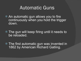 The evolution of firearms | PDF