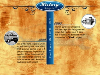 The evolution of ford transit | PPTX | Automotive