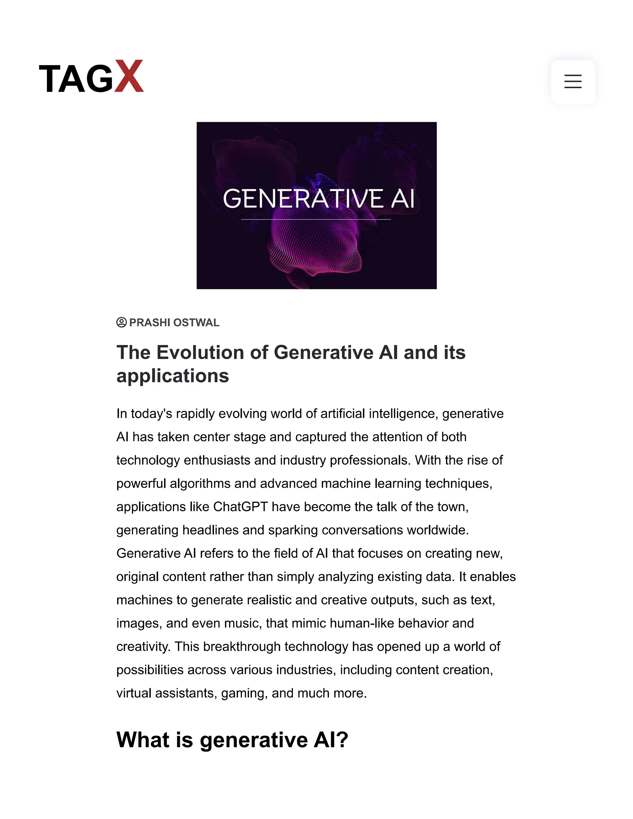 The Evolution of Generative AI and its applications | PDF