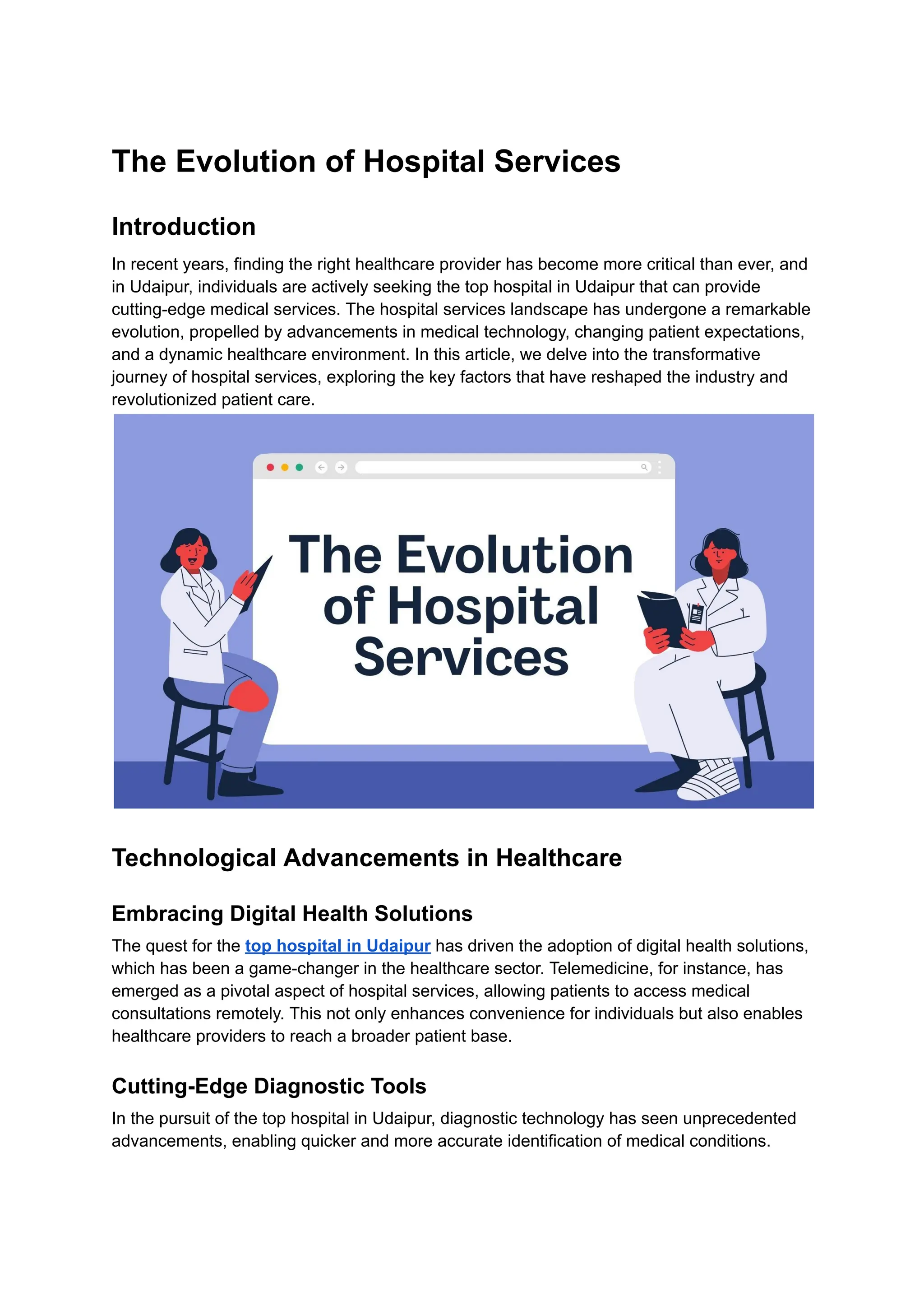 The Evolution of Hospital Services.pdf | Healthcare Industry | Industries