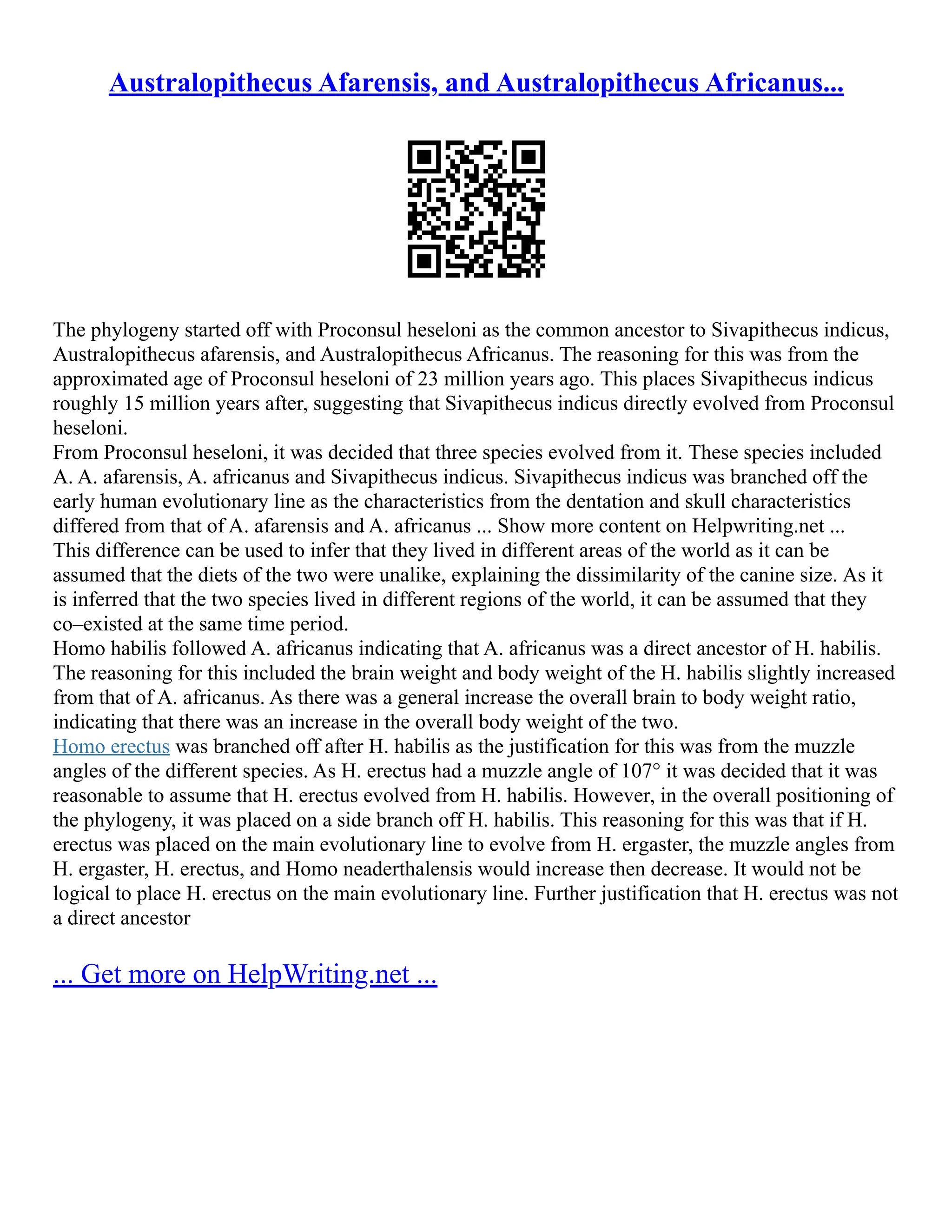 The Evolution Of Humans And Humans | PDF