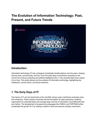 The Evolution of Information Technology_ Past, Present, and Future ...