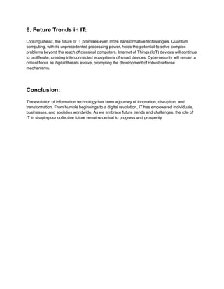 The Evolution of Information Technology_ Past, Present, and Future ...