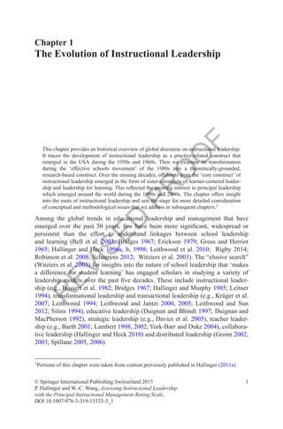 The evolution of instructional leadership | PDF