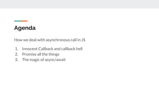 The evolution of java script asynchronous calls | PPT