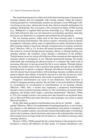 The evolution of john mezirow's transformative learning theory | PDF ...