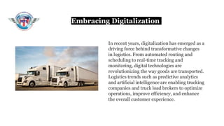 The Evolution of Logistics: Trends Shaping the Trucking Industry | PPT