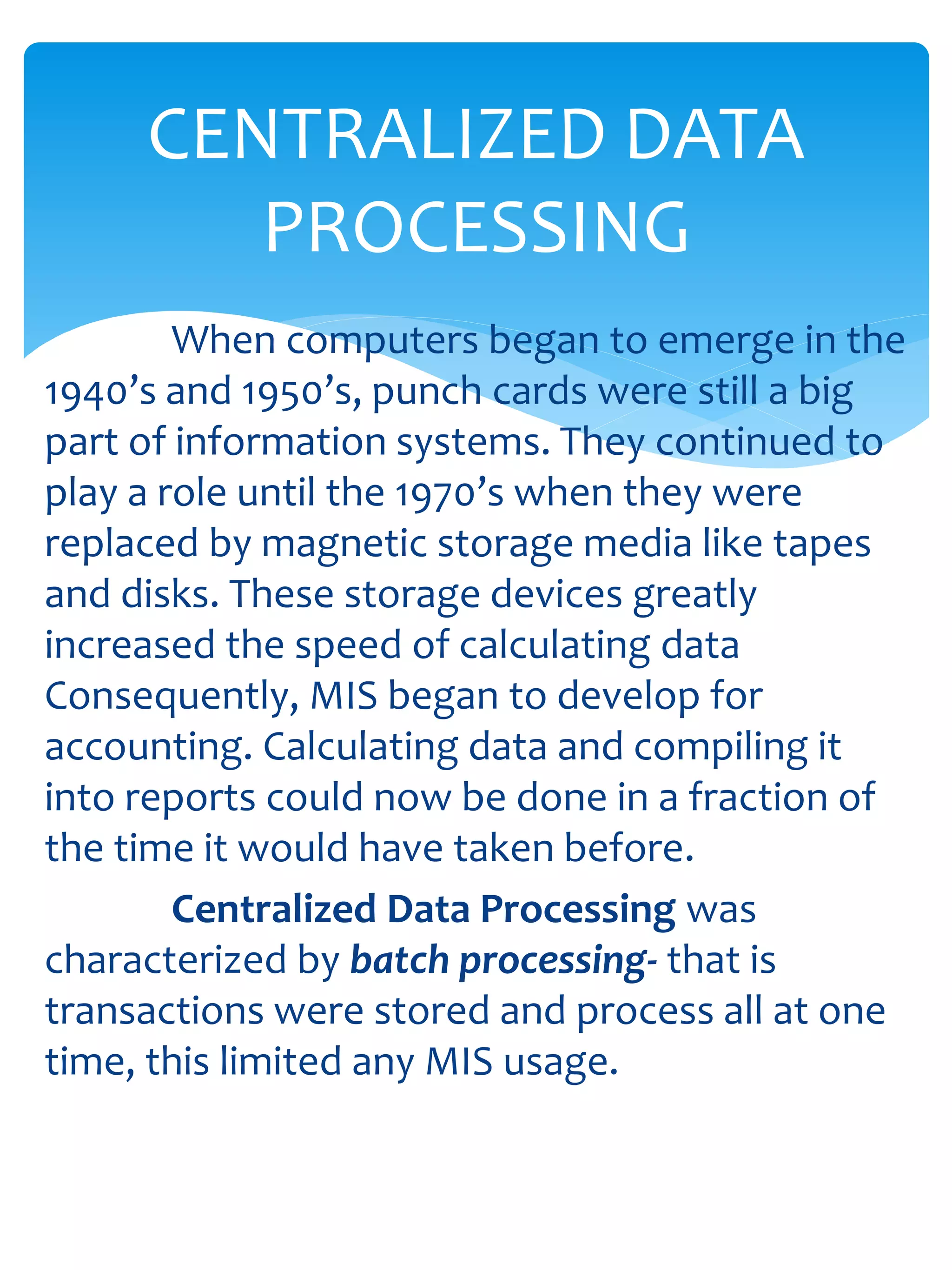 The evolution of management information system | PPTX