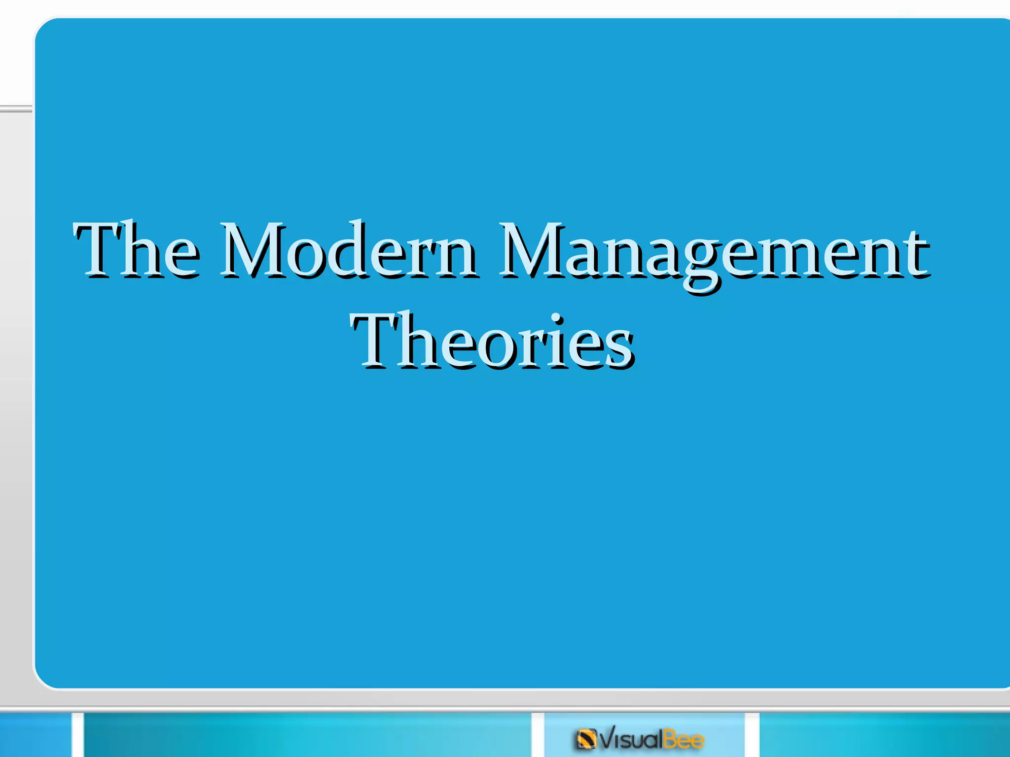 The evolution of management theory | PPT