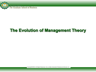 The evolution of_management_theory_9_18_06_upload | PPT