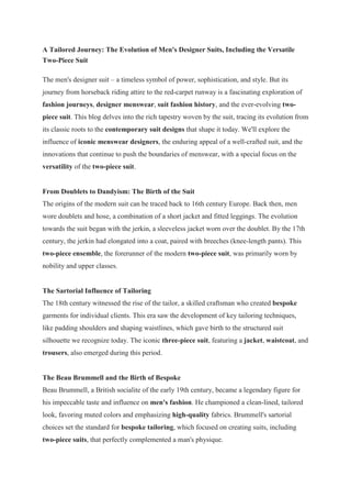 The Evolution of Men's Designer Suit.docx