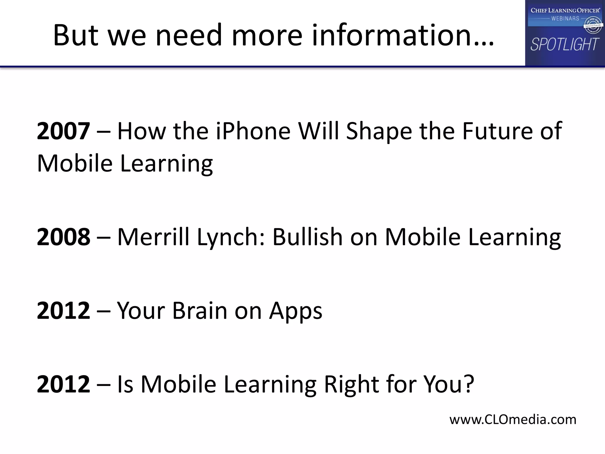 The Evolution of Mobile Learning | PDF | Computer Software and ...